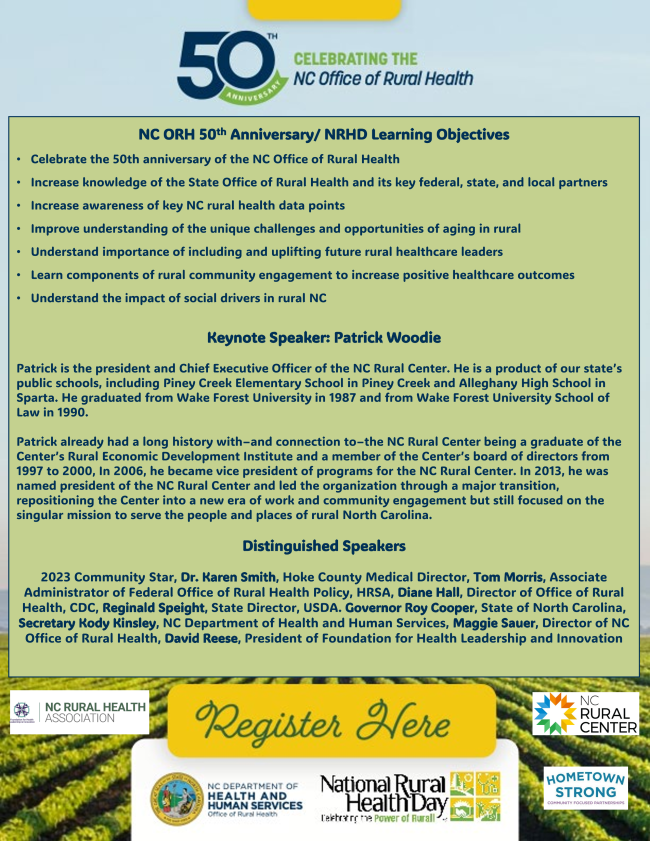You're Invited to a National Rural Health Day Celebration! - North ...