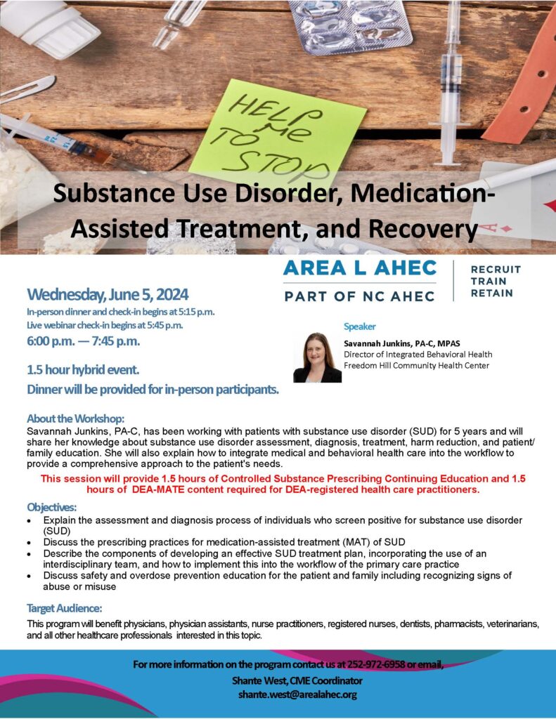 Mark Your Calendar! Substance Use Disorder Medication Assisted ...