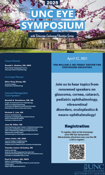 Registration Open for the 2025 UNC Eye Symposium - North Carolina ...